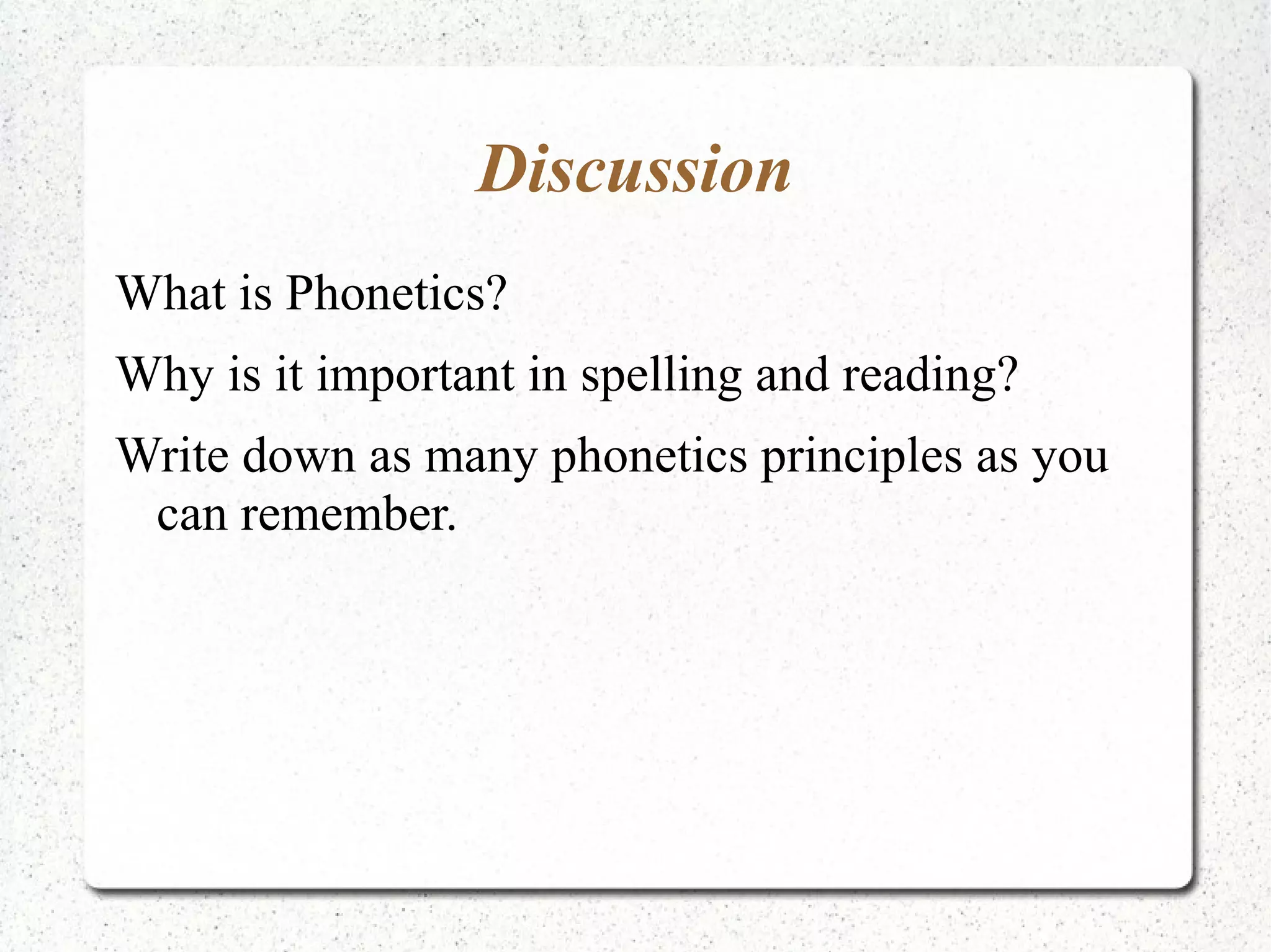 LL Lower Pri C - Phonetics Principles | PPT