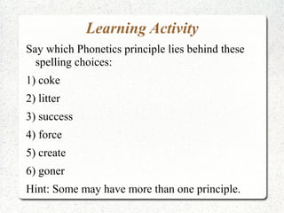 LL Lower Pri C - Phonetics Principles | PPT