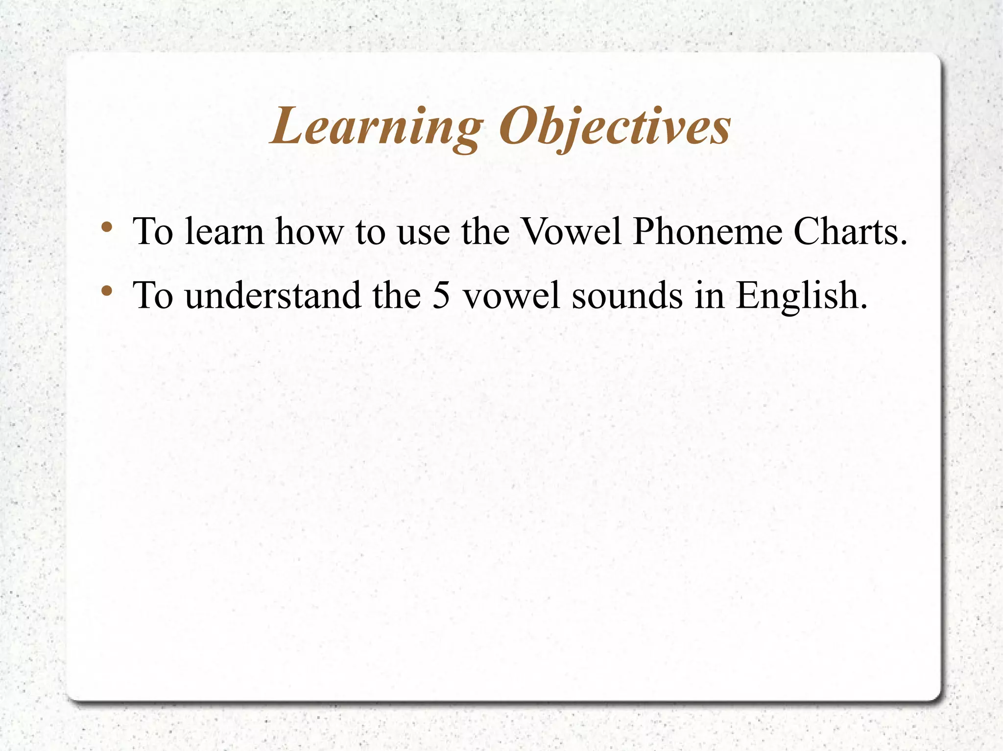 LL Lower Pri A - Vowel sounds | PPT