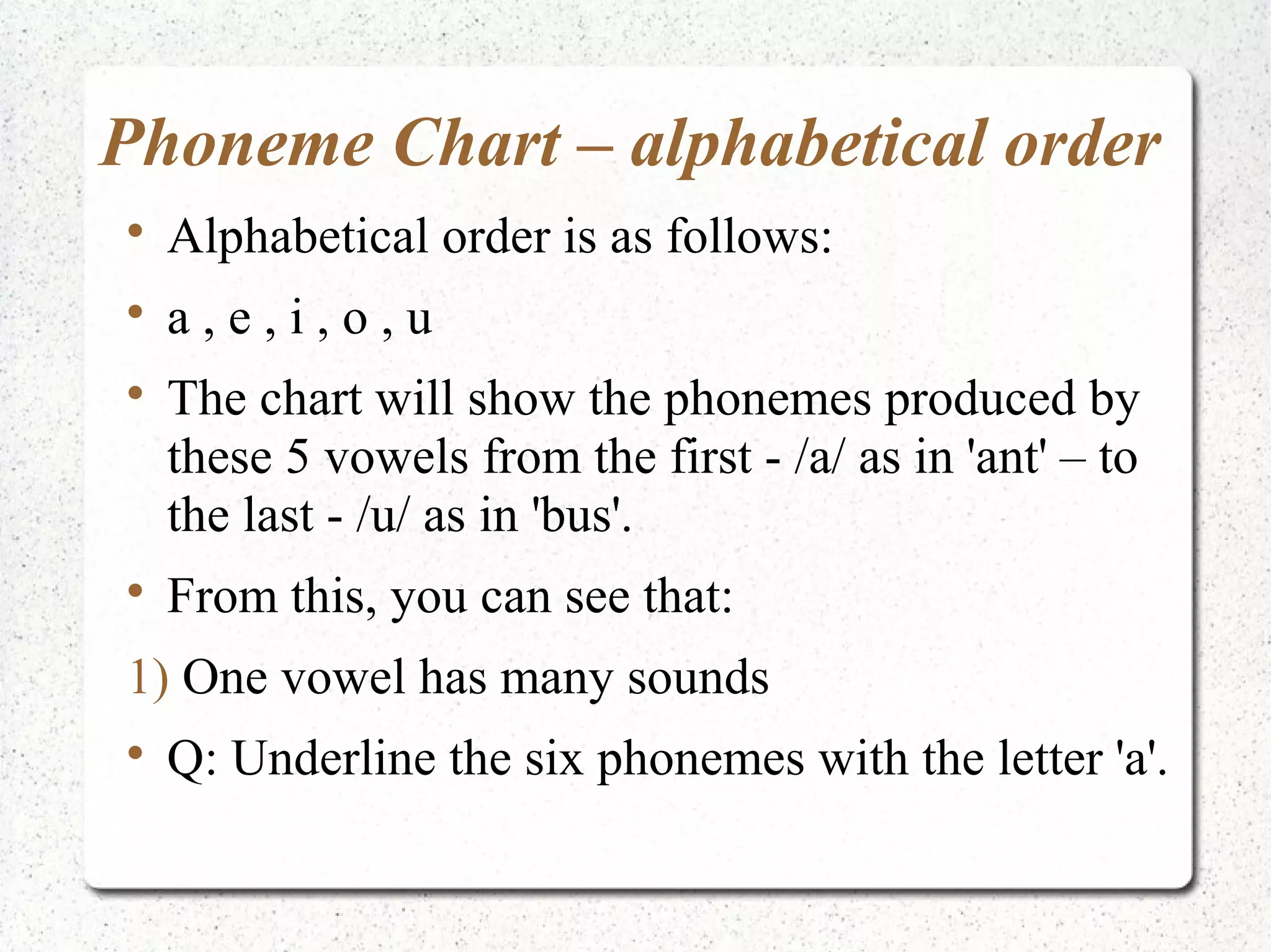 LL Lower Pri A - Vowel sounds | PPT