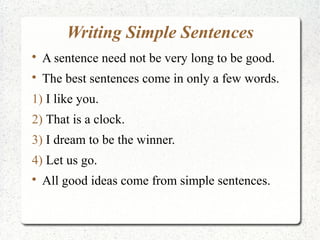 LL Lower Primary B - Enhancing Simple Sentences | PPT