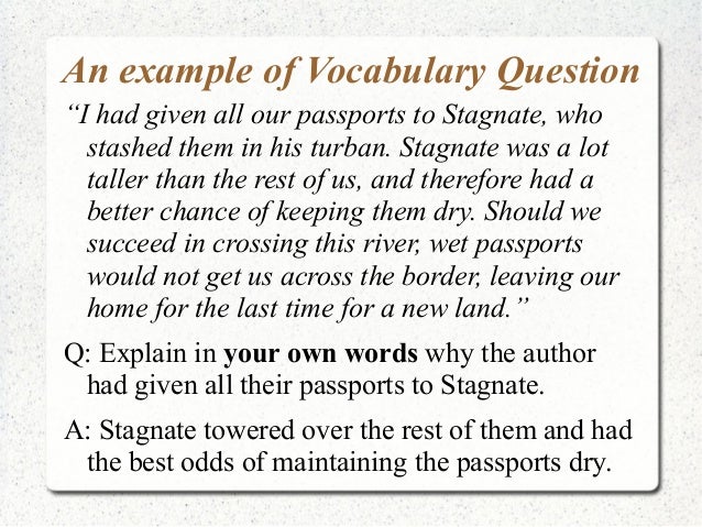 LL Lower sec - Question interpretation skills