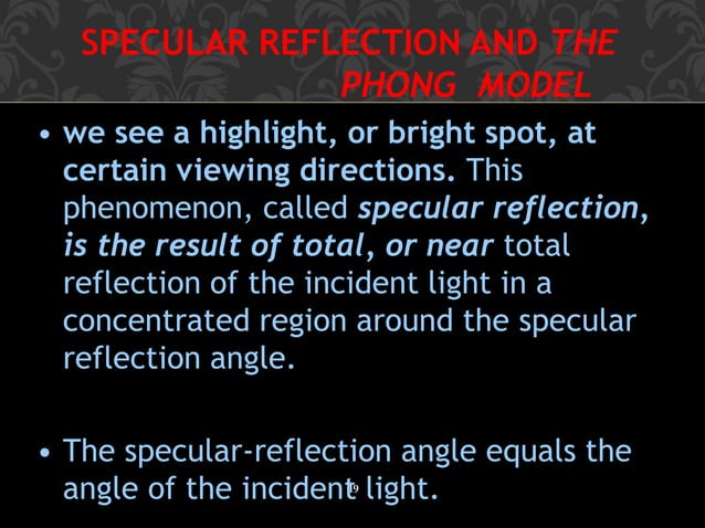 illumination model in Computer Graphics by irru pychukar | PPTX