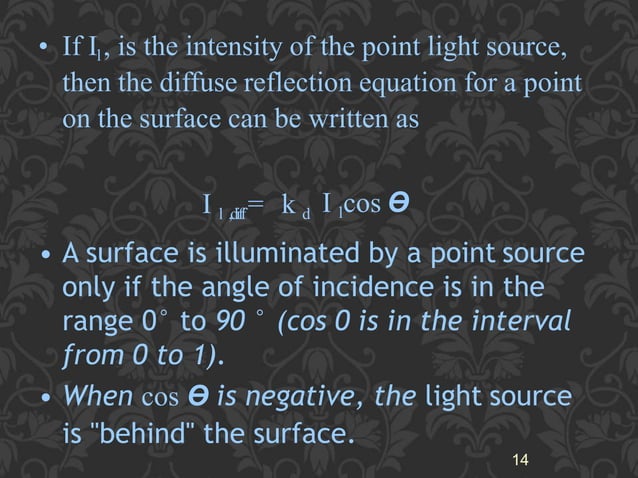 illumination model in Computer Graphics by irru pychukar