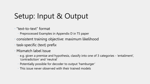 T5: Unified Text to Text Transfer Transformer | PPTX | Computing | Technology & Computing