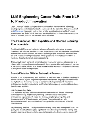 LLM Engineering Career Path_ From NLP to Product Innovation.pdf