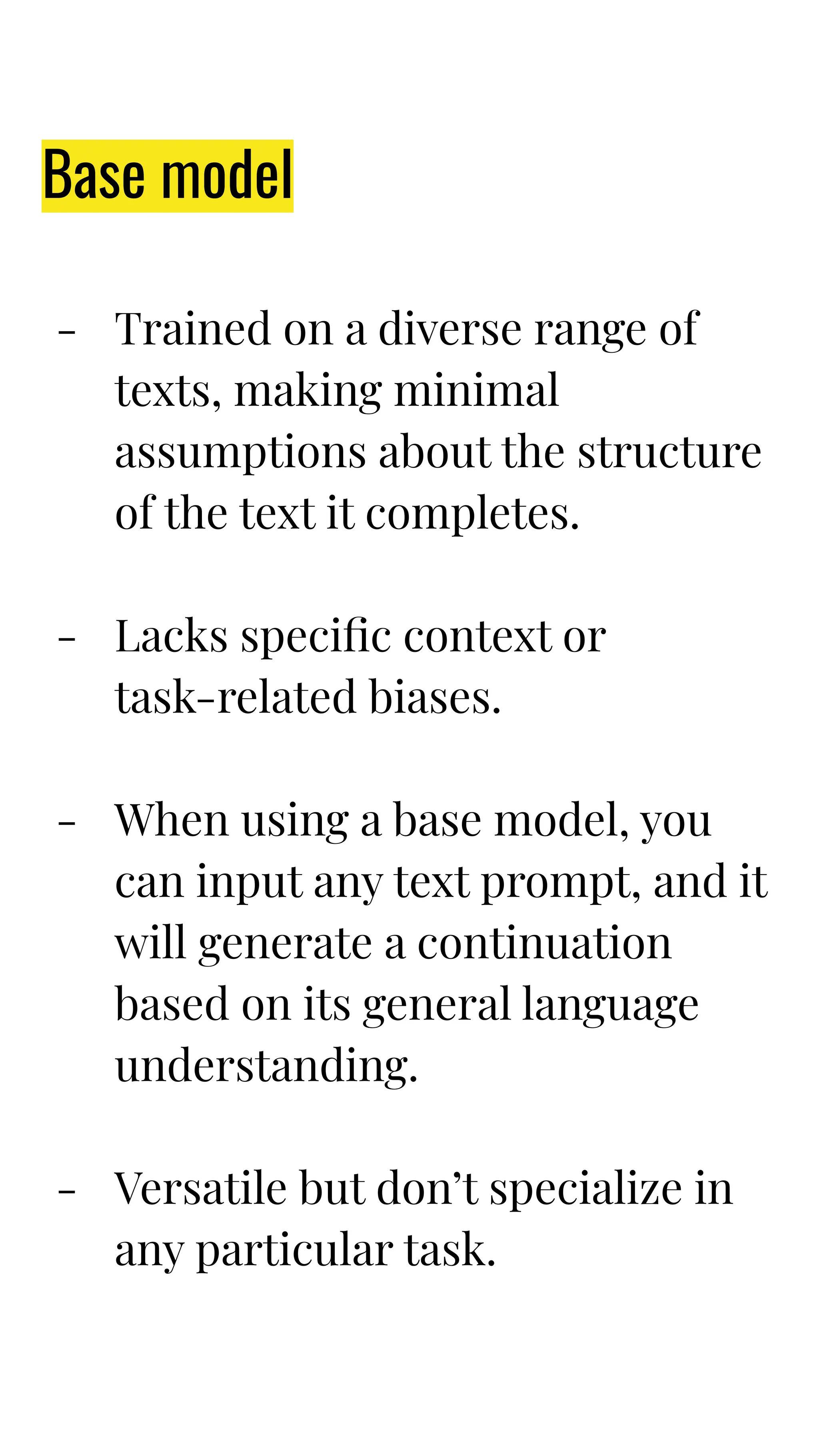 Learn the difference between a LLM model and its variants | PDF