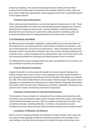 LLM Use Cases and Applications.pdf overview | PDF