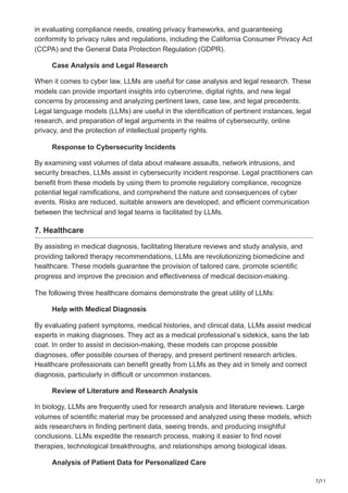 LLM Use Cases and Applications.pdf overview | PDF