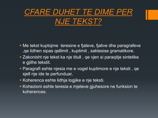 Llojet e teksteve | PPTX