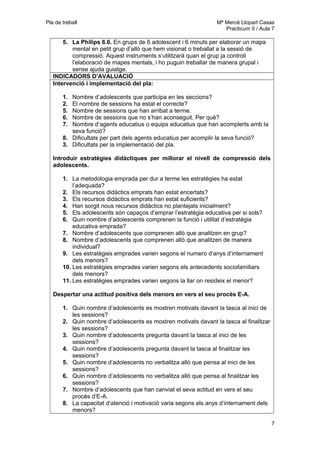 PLA DE TREBALL | PDF