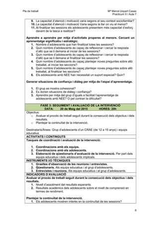 PLA DE TREBALL | PDF