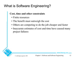 Slides for Chapter 1: Software and Software Engineering; | PPT | Computer Software and ...