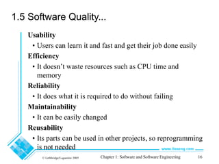 Slides for Chapter 1: Software and Software Engineering; | PPT | Computer Software and ...
