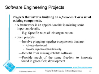 Slides for Chapter 1: Software and Software Engineering; | PPT ...