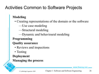 Slides for Chapter 1: Software and Software Engineering; | PPT ...