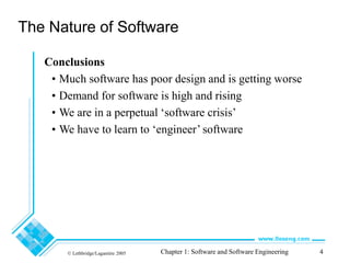 Slides for Chapter 1: Software and Software Engineering; | PPT ...