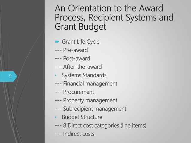 Good to Know: Federal Grants Management Fundamentals | PPTX | Business Accounting & Finance ...
