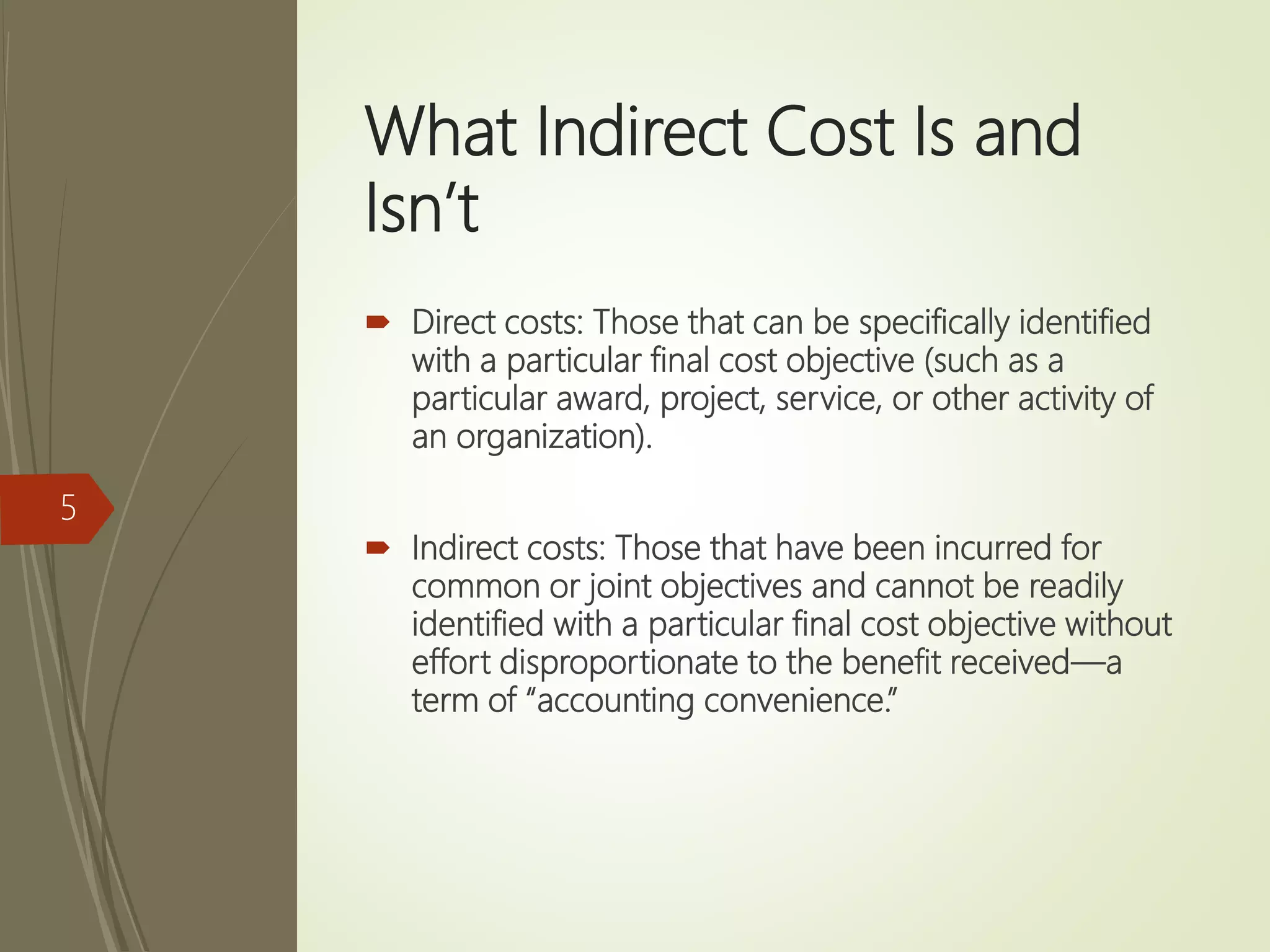 Sharpening Your Indirect Cost Recovery Skills | PPT