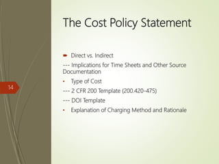 Sharpening Your Indirect Cost Recovery Skills | PPT