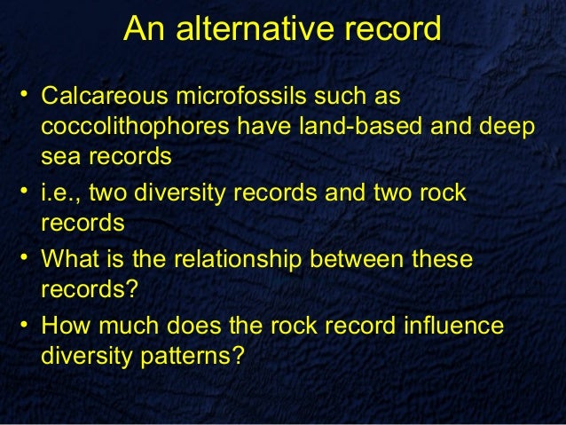 Comparing Rock And Fossil Records In The Deep Sea
