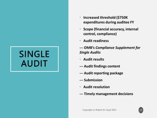 QUICK IMMERSION IN OMB's UNIFORM GUIDANCE | PPTX