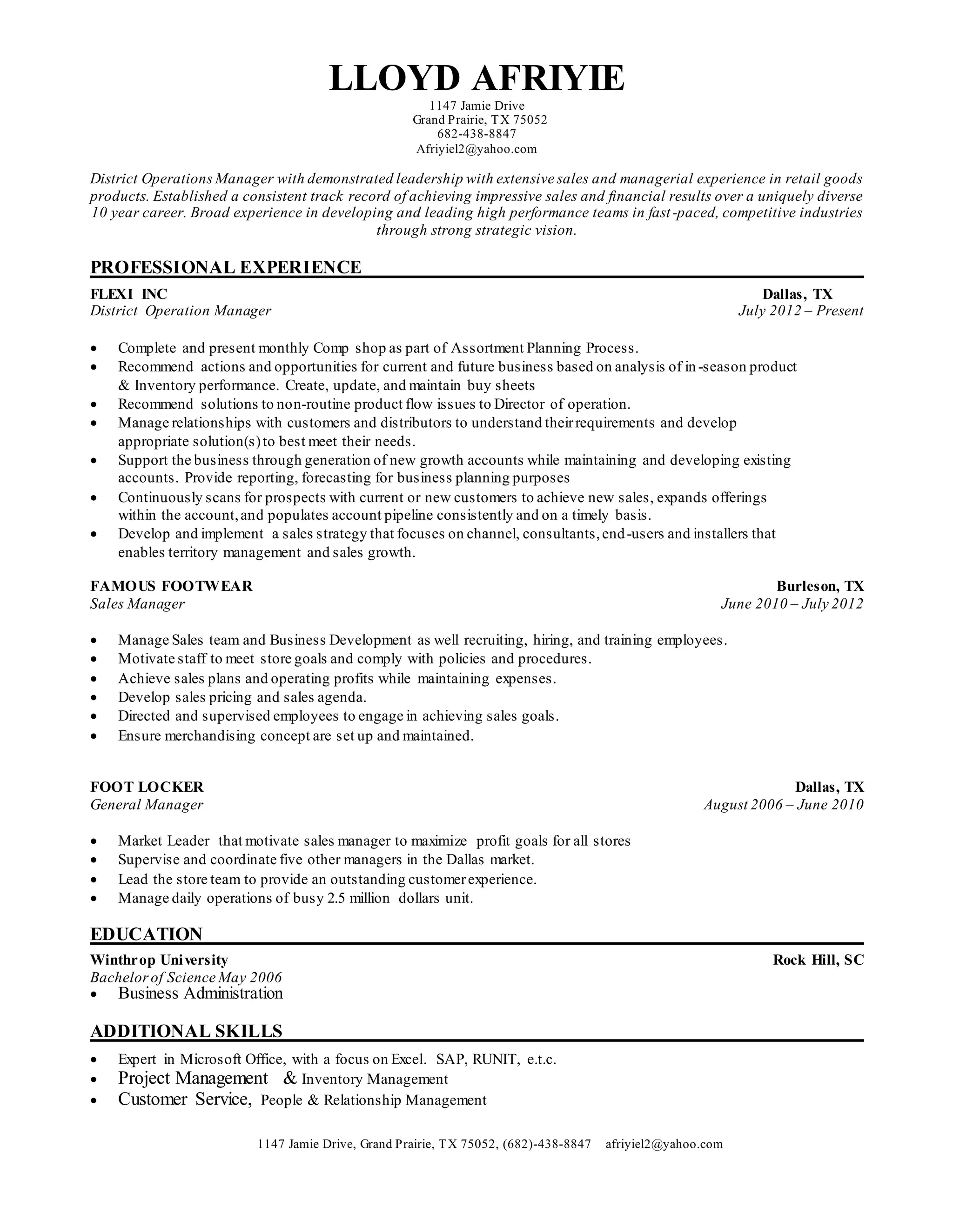 L loyd resume dom | PDF