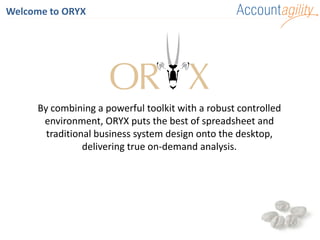 An Introduction to ORYX Software | PPT