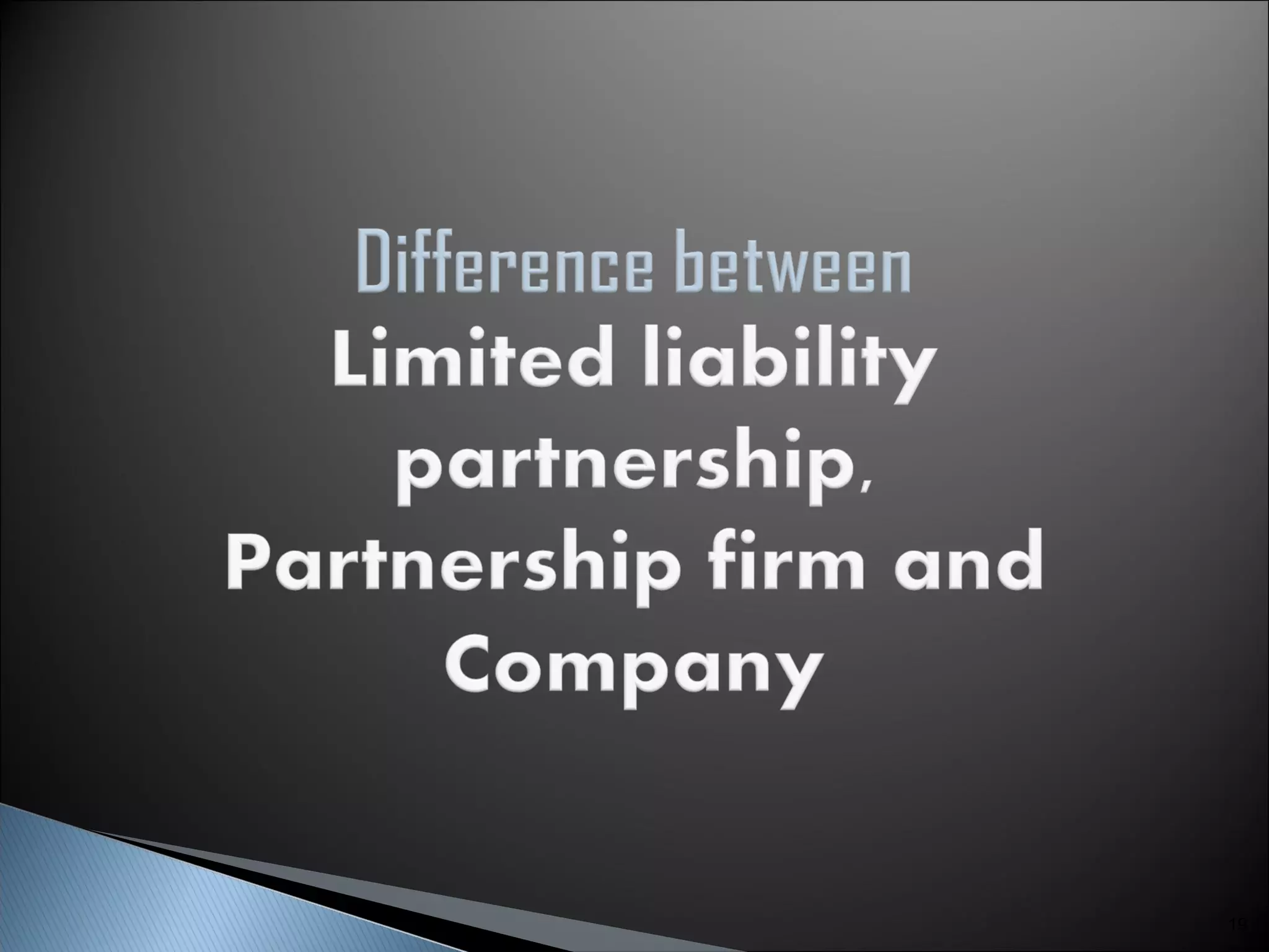 Limited liability Partnership (LLP) | PPT