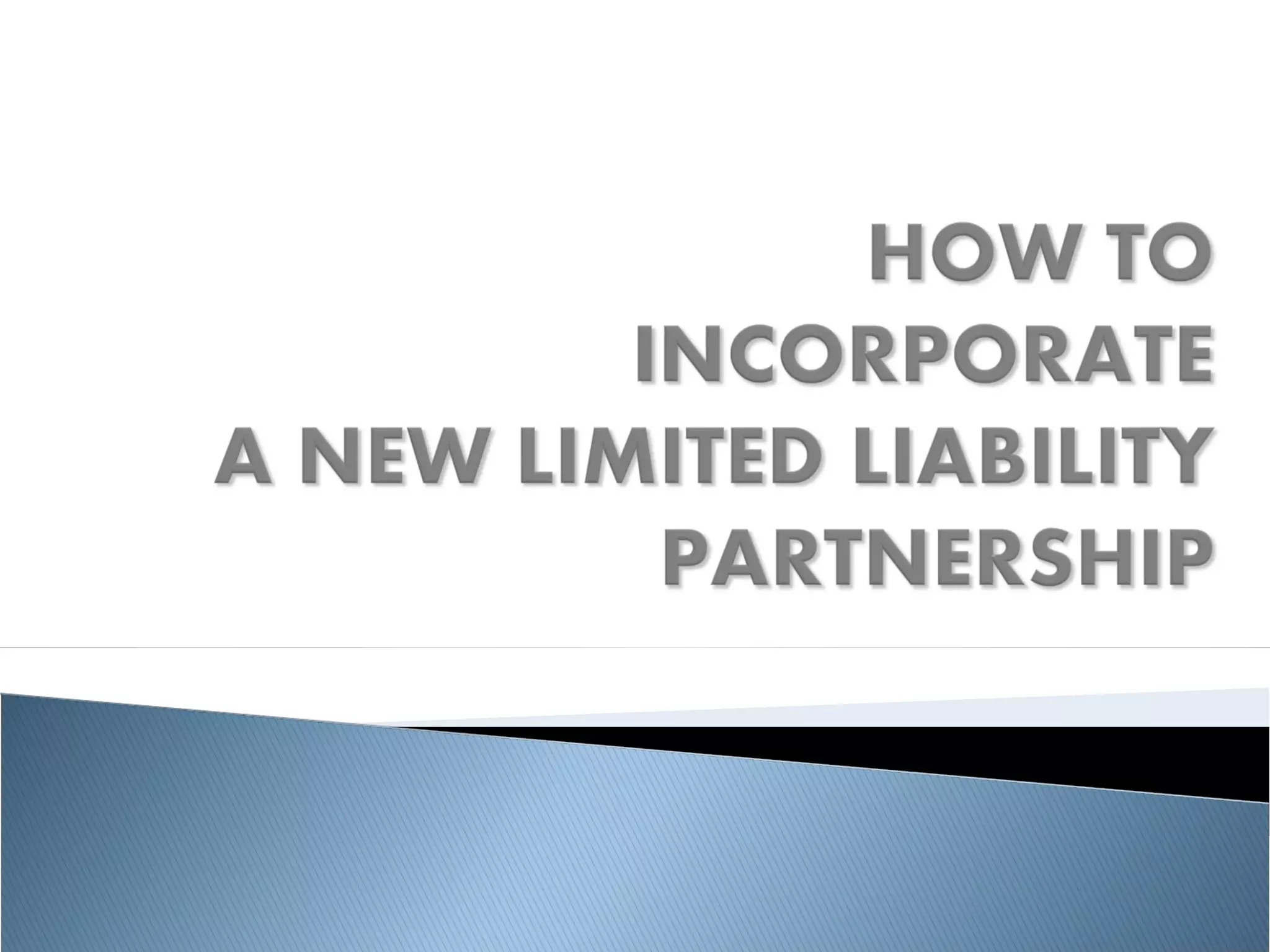 Limited liability Partnership (LLP) | PPT