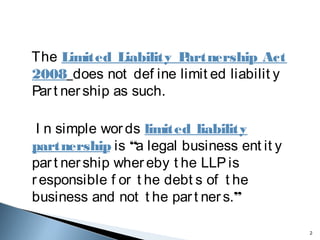 Limited liability Partnership (LLP) | PPT