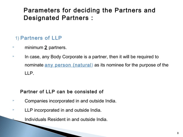 Limited liability Partnership (LLP) | PPT