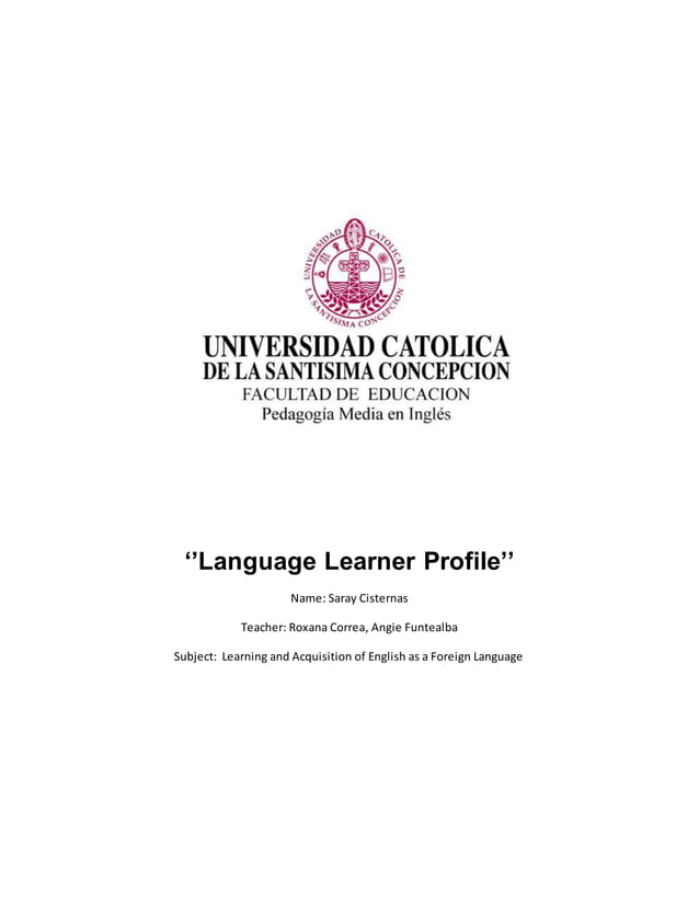 Language Learner Profile | DOCX