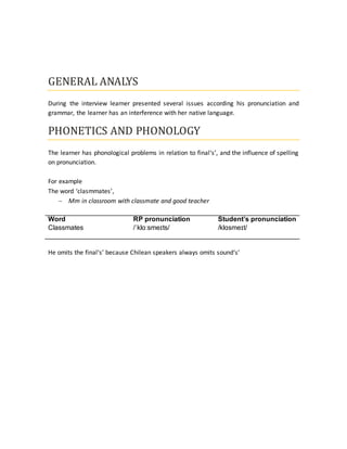 Language Learner Profile | DOCX