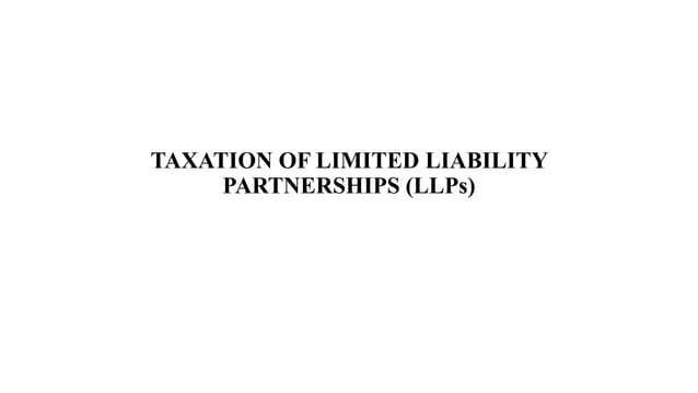 LIMITED LIABILITY PARTNERSHIP ACT, 2008 | PPTX
