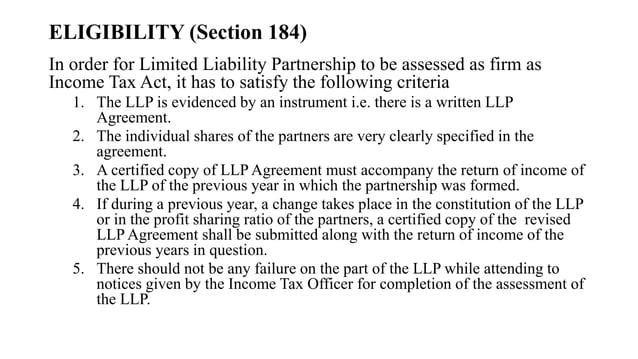LIMITED LIABILITY PARTNERSHIP ACT, 2008 | PPTX