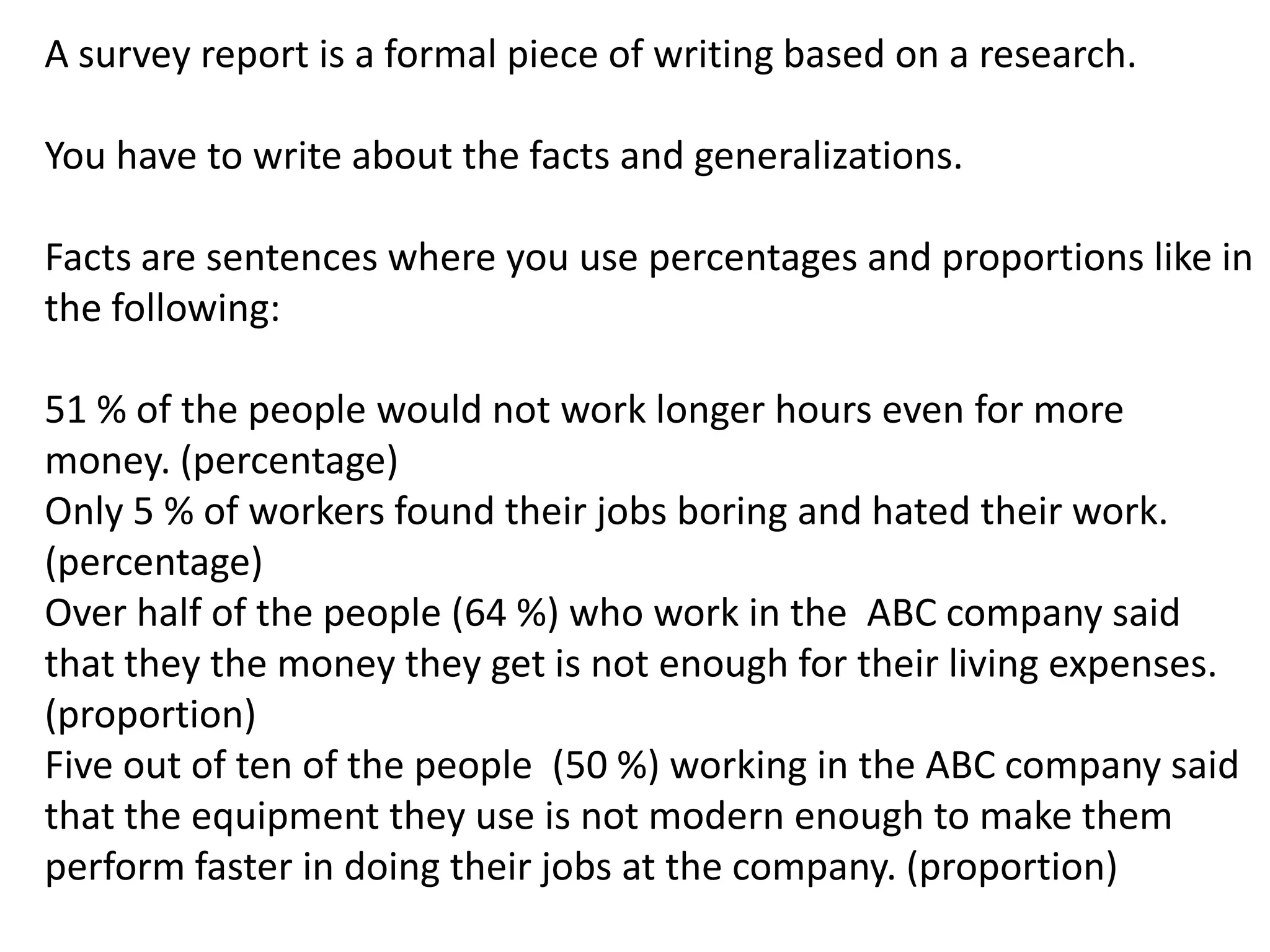 Llpi7.4 writing survey reports | PPT