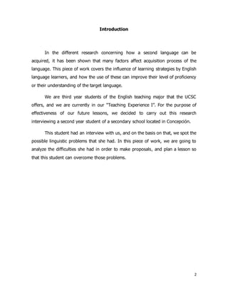 Language Learner Profile: Learning Strategies | PDF