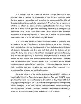 Language Learner Profile: Learning Strategies | PDF