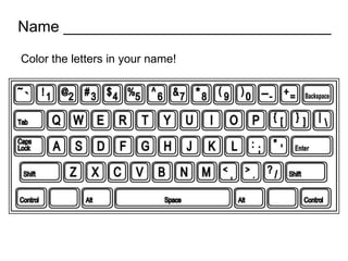 Computer Keyboard Coloring Page
