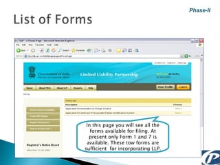 LLP presentation mca | PPT