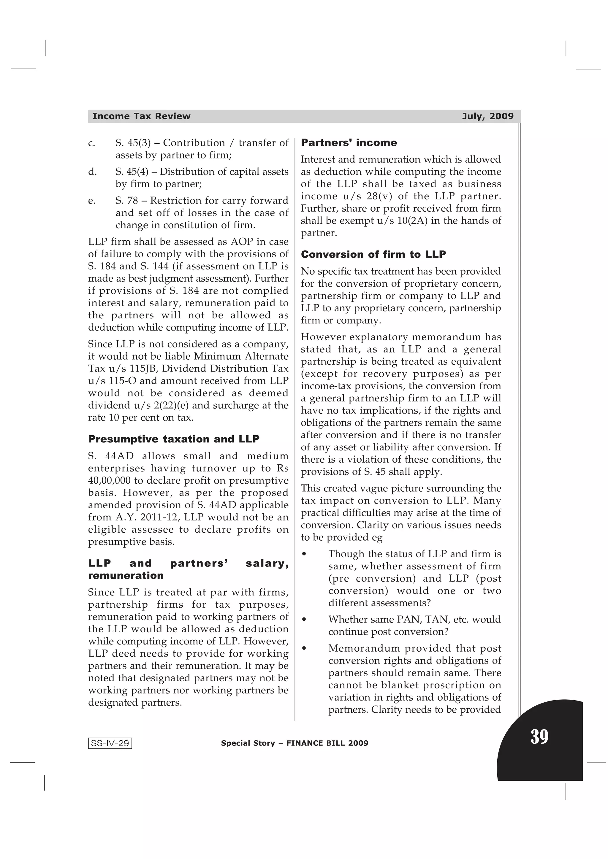 LLP Taxation | PDF