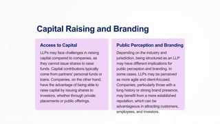 Difference between LLP, Partnership, and Company | PPTX