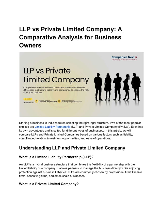 LLP vs Private Limited Company A Comparative Analysis for Business Owners.pdf