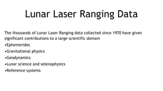 Lunar Laser Ranging | PDF