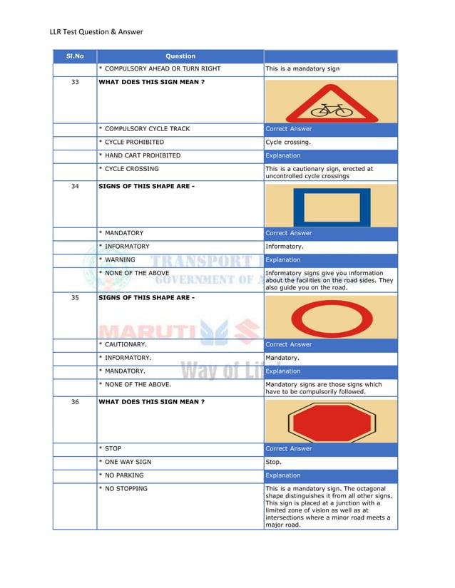 Llr test english_totalquestions | PDF | Auto Safety | Automotive