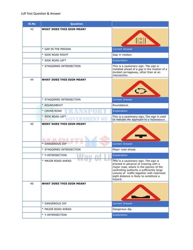 Llr test english_totalquestions | PDF | Auto Safety | Automotive