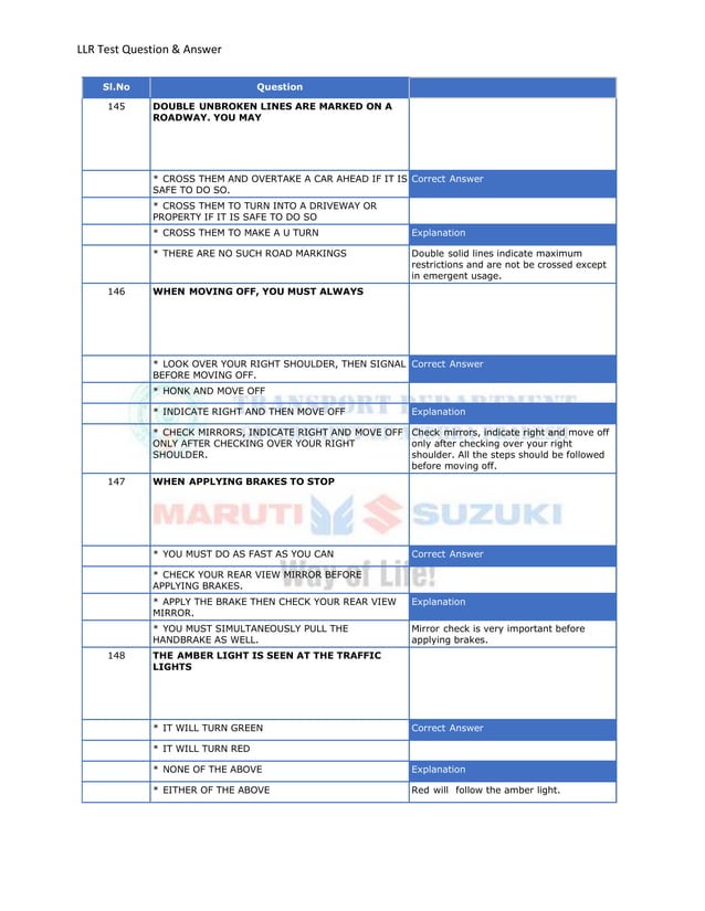 Llr test english_totalquestions | PDF | Auto Safety | Automotive