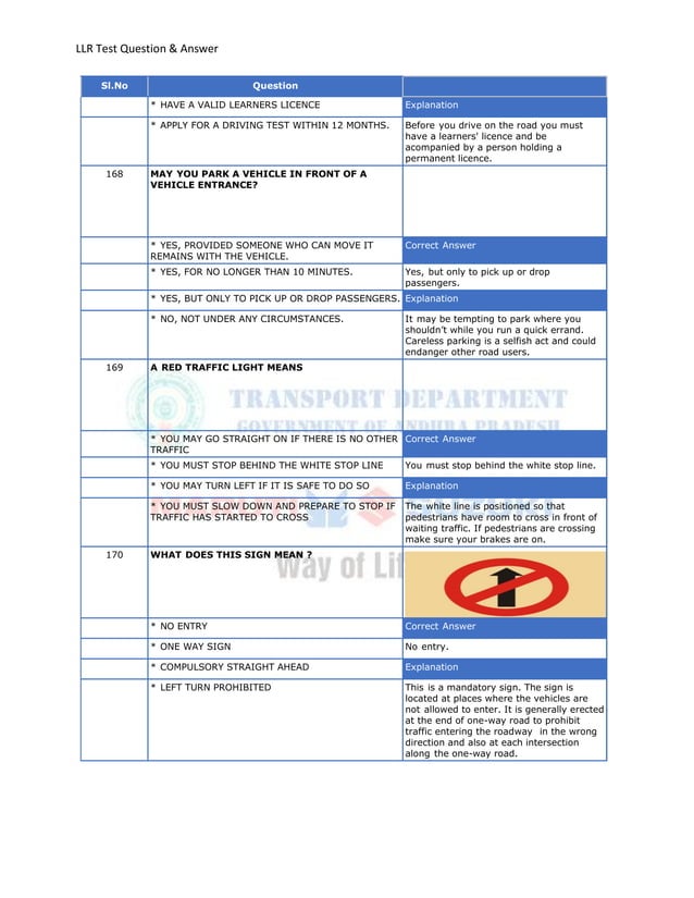 Llr test english_totalquestions | PDF | Auto Safety | Automotive