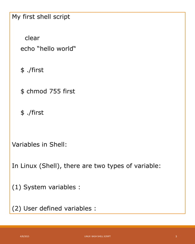 Linux Shell Scripting | PDF